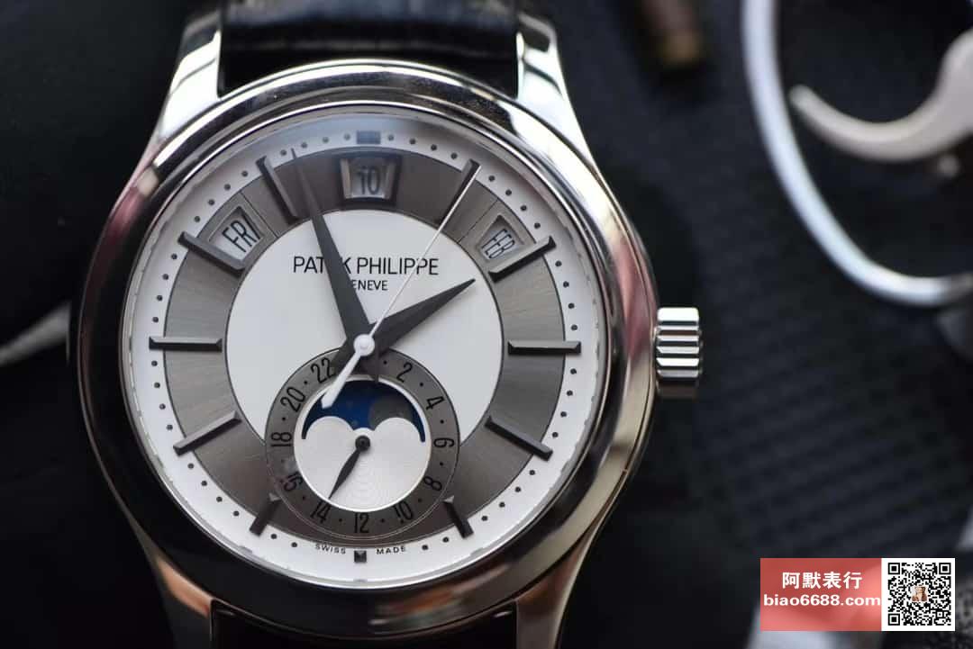 GR厂 PP百达翡丽复杂功能计时系列5205G-010皮带男士正装腕表 | 阿默表行