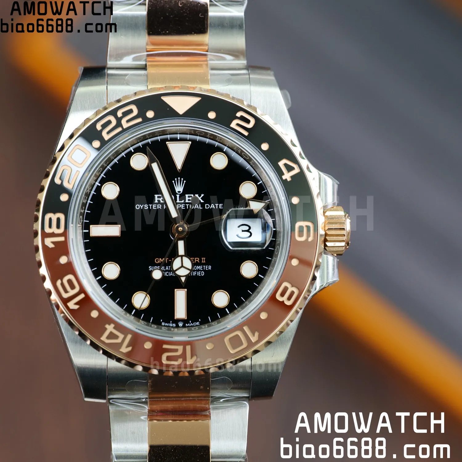Rolex GMT-Master II 126711 CHNR VSF1:1 Best Edition on Black Dial SS/RG ...